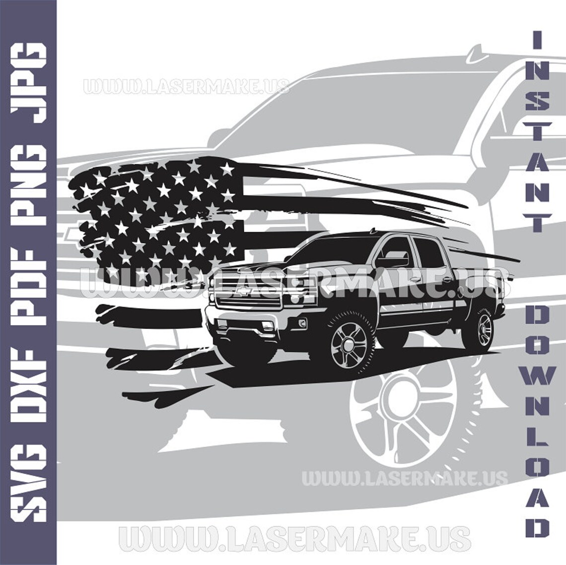 Chevrolet Silverado SVG File | Cut File for Cricut | Printable Png| SVG ...