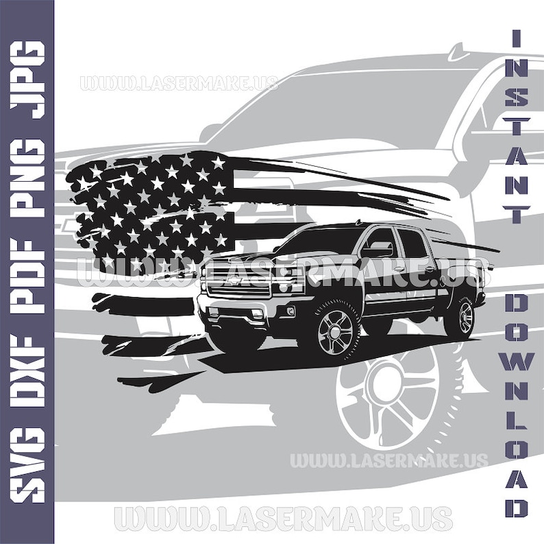 Chevrolet Silverado SVG File | Cut File for Cricut | Printable Png| SVG ...