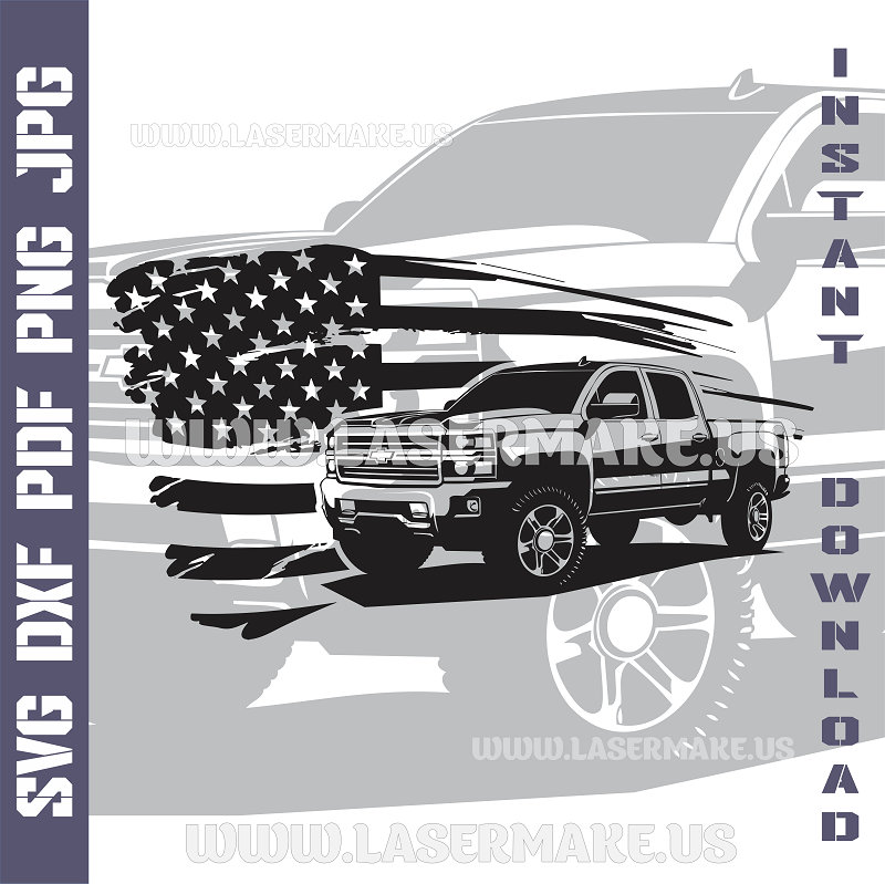 Chevrolet Silverado SVG File | Cut File for Cricut | Printable Png| SVG ...