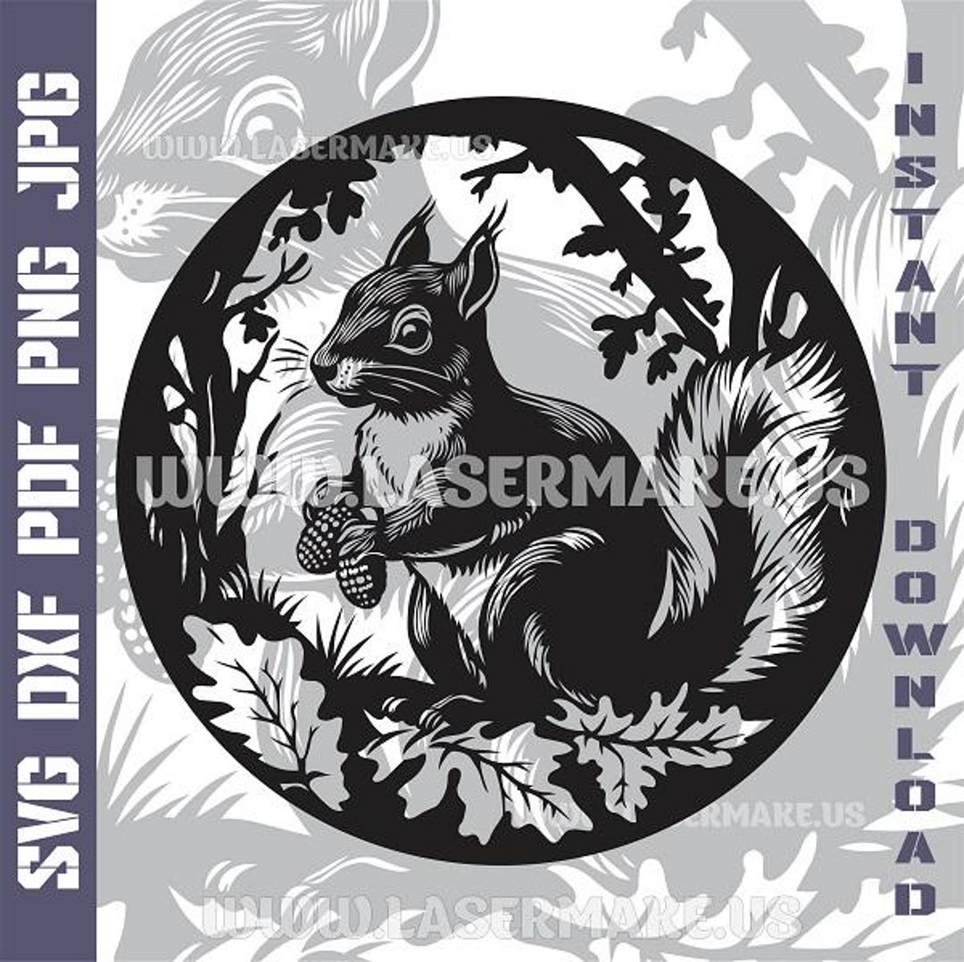 Squirrel SVG File | Cut File for Cricut | Printable Png| SVG Dxf Cut ...