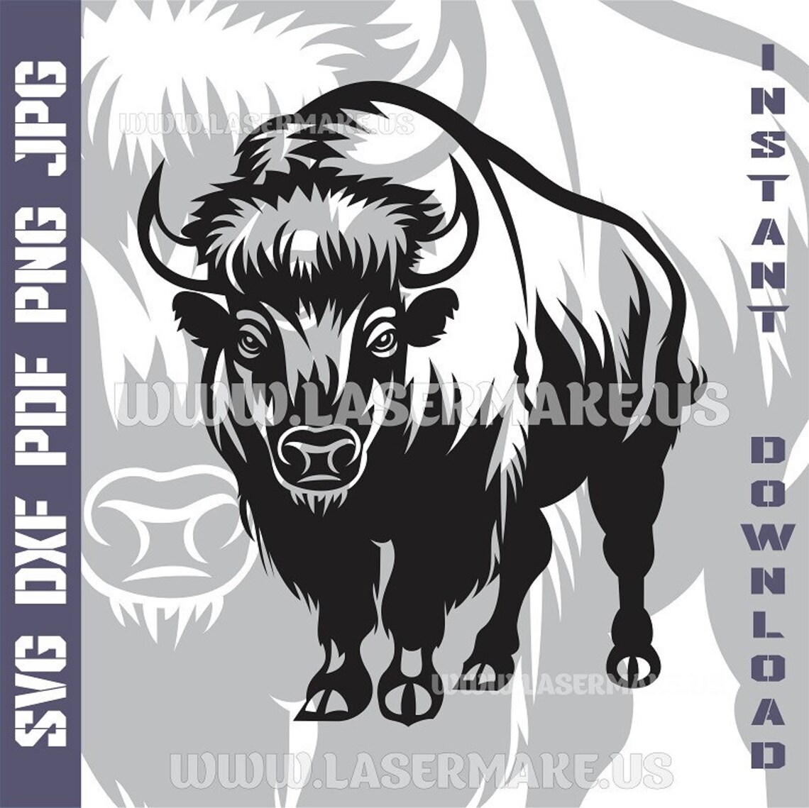 Bison SVG File | Cut File for Cricut | Printable Png| SVG Dxf Cut Files ...