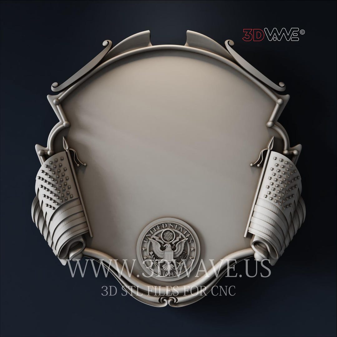 3D American Army Plaque STL Files | CNC Wall Art | Digital Download 3D ...