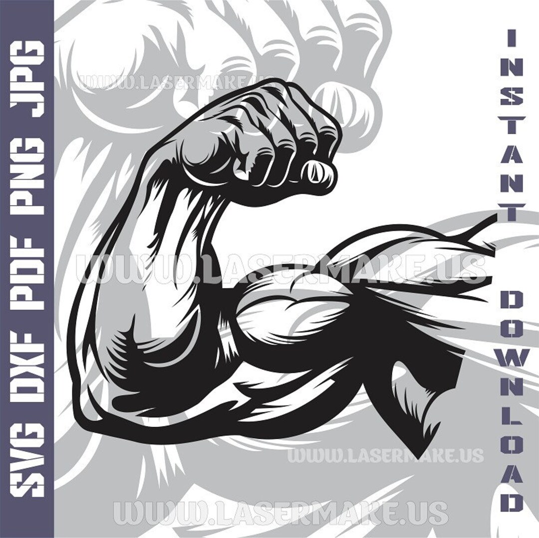 Muscles SVG File Cut File for Cricut Printable Png SVG Dxf Cut Files ...