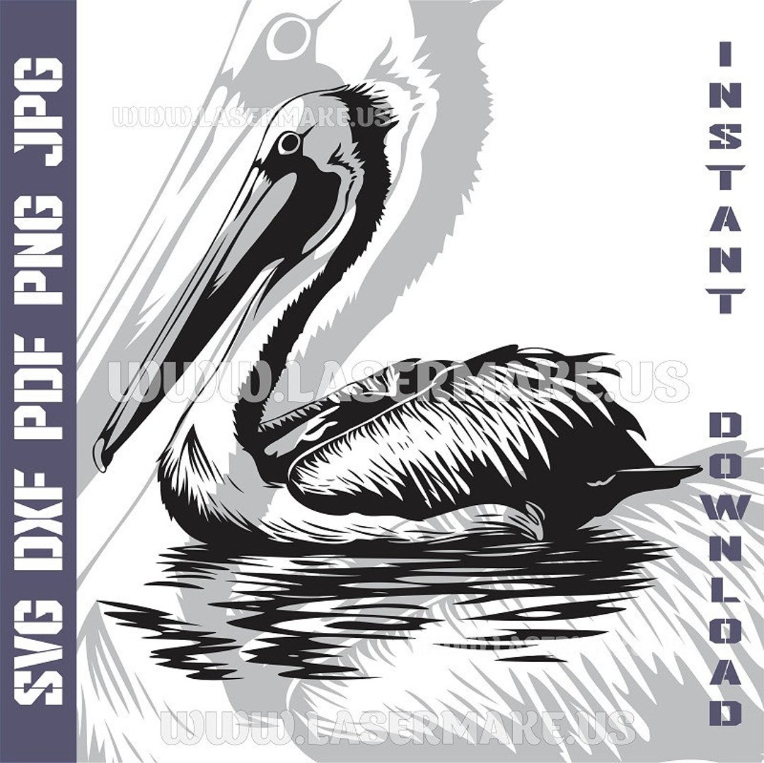 Pelican SVG File | Cut File for Cricut | Printable Png| SVG Dxf Cut ...