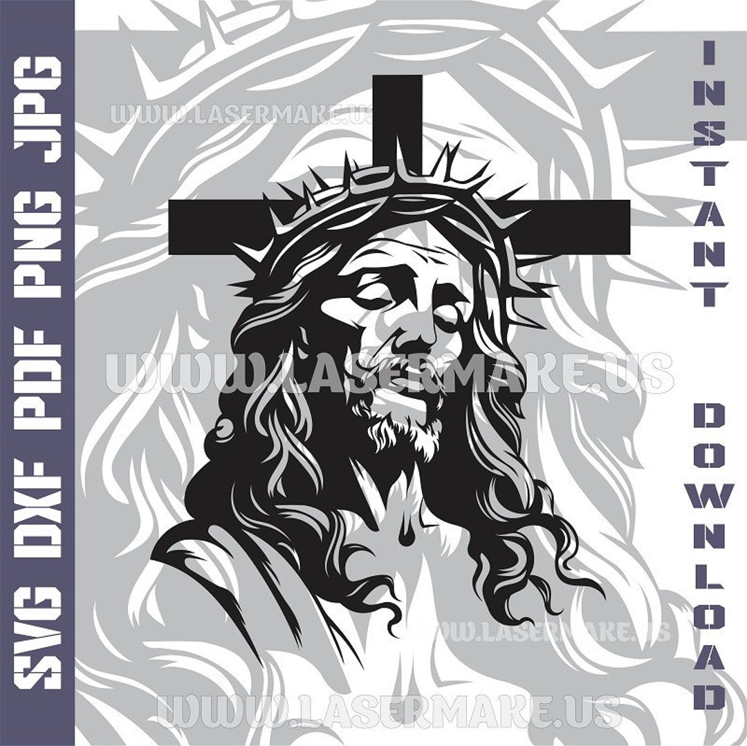 Jesus SVG File | Cut File for Cricut | Printable Png| SVG Dxf Cut Files ...