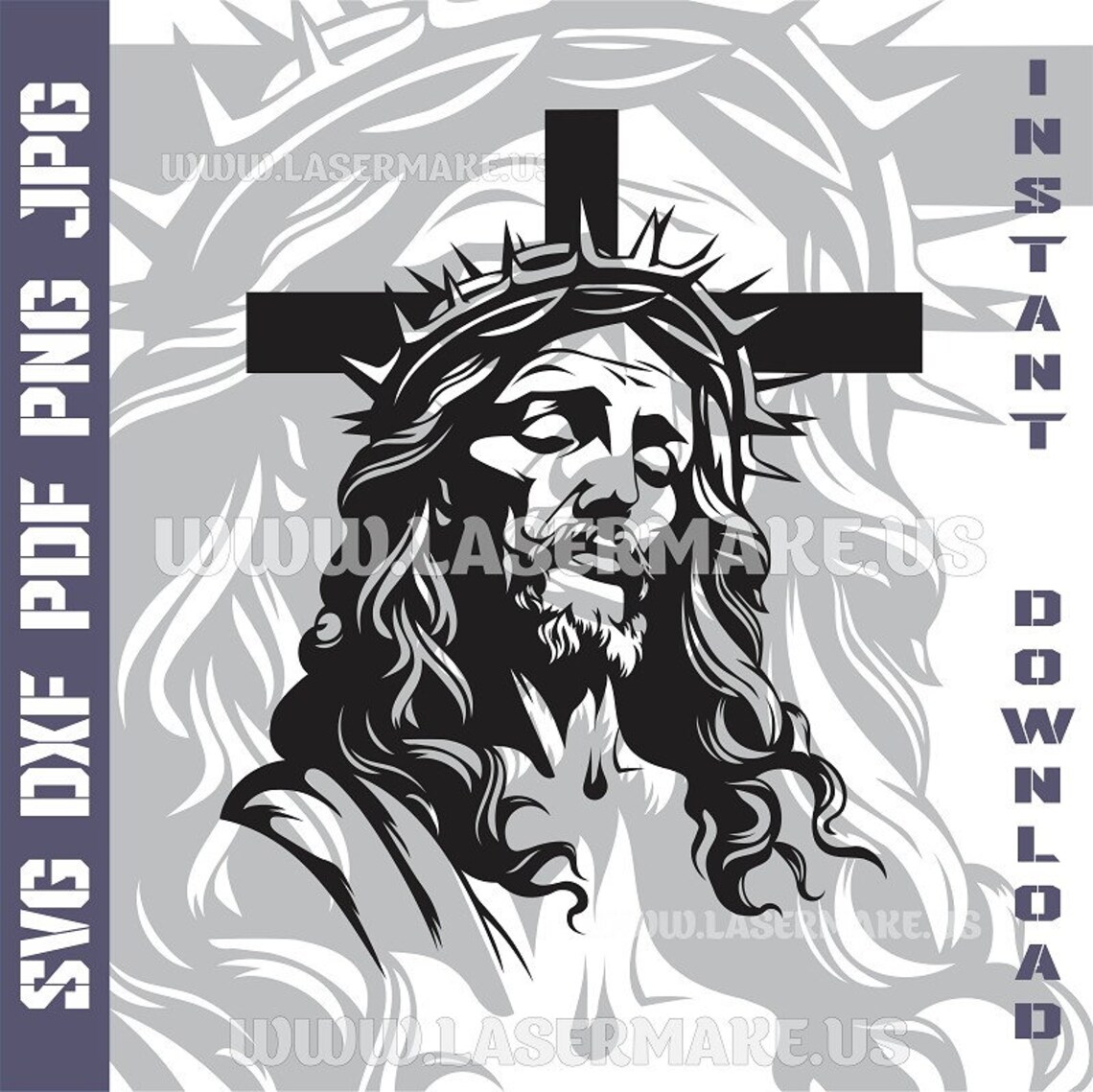 Jesus SVG File | Cut File for Cricut | Printable Png| SVG Dxf Cut Files ...