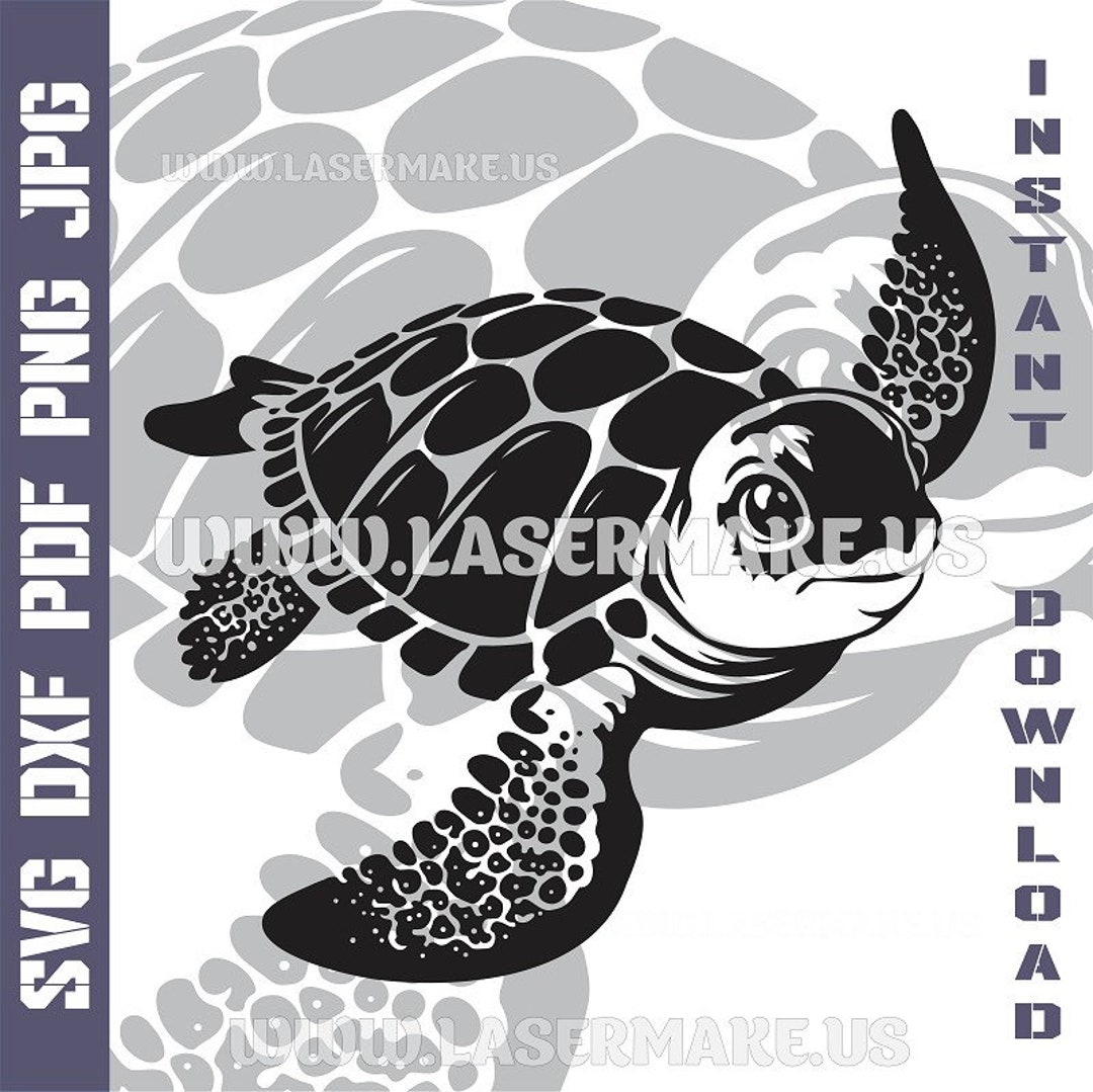 Turtle SVG File | Cut File for Cricut | Printable Png| SVG Dxf Cut ...