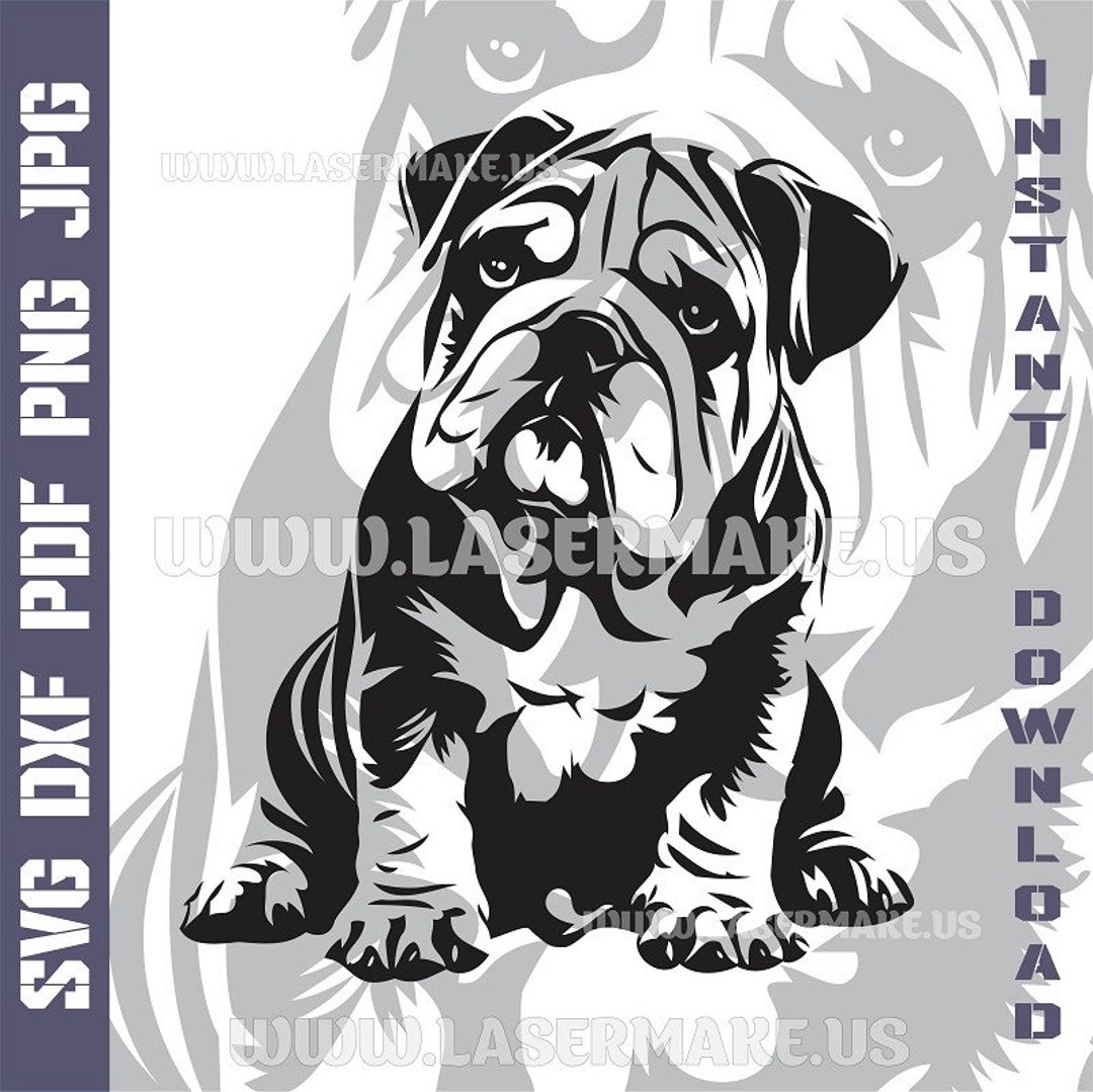 Bulldog SVG File | Cut File for Cricut | Printable Png| SVG Dxf Cut ...