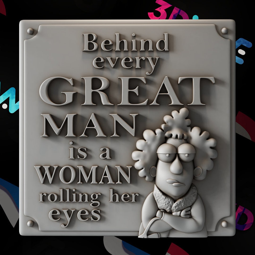 Funny Wife Sign 3D Model | CNC Files, Sarcastic Wall Decor (digital ...
