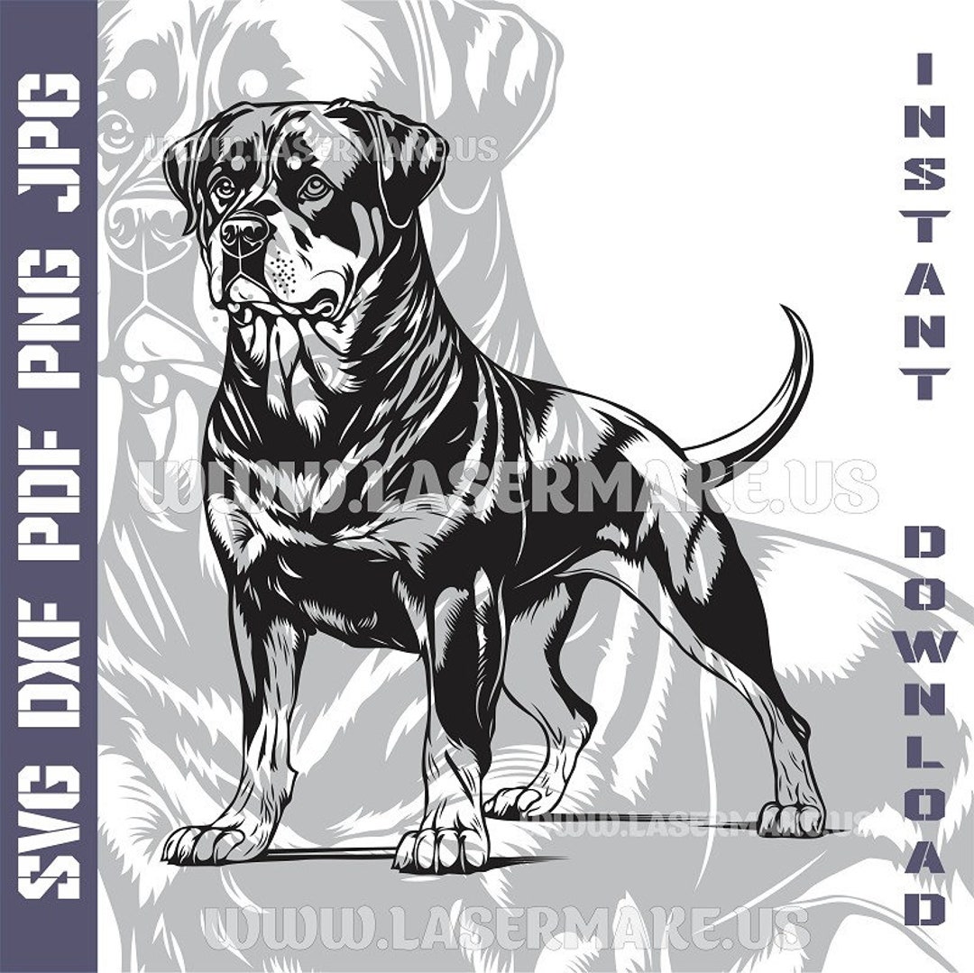 Rottweiler SVG File | Cut File for Cricut | Printable Png| SVG Dxf Cut ...