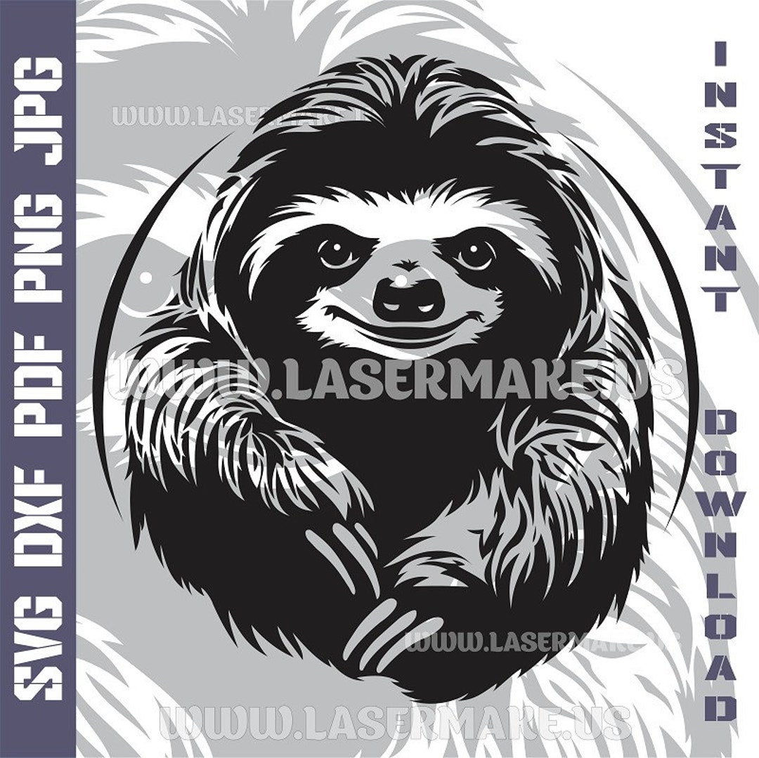 Sloth SVG File | Cut File for Cricut | Printable Png| SVG Dxf Cut Files ...