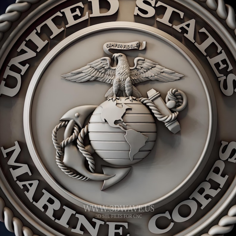 USMC Eagle CNC STL File – Marine Corps Relief for Wood Carving - Etsy