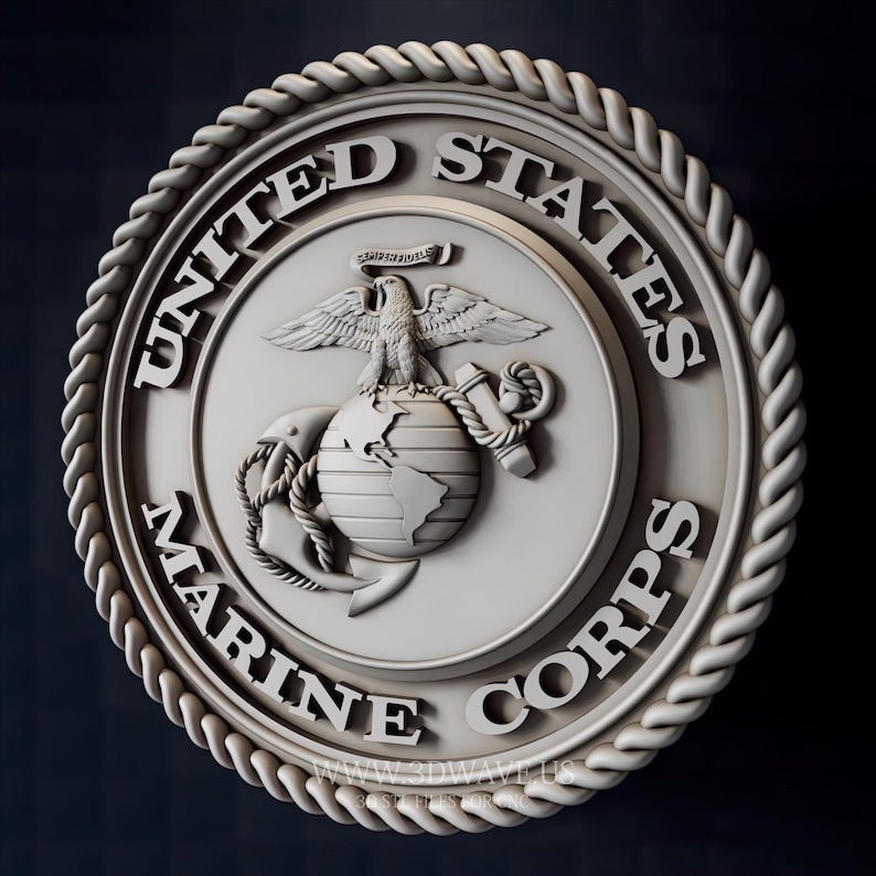 USMC Eagle CNC STL File – Marine Corps Relief for Wood Carving - Etsy