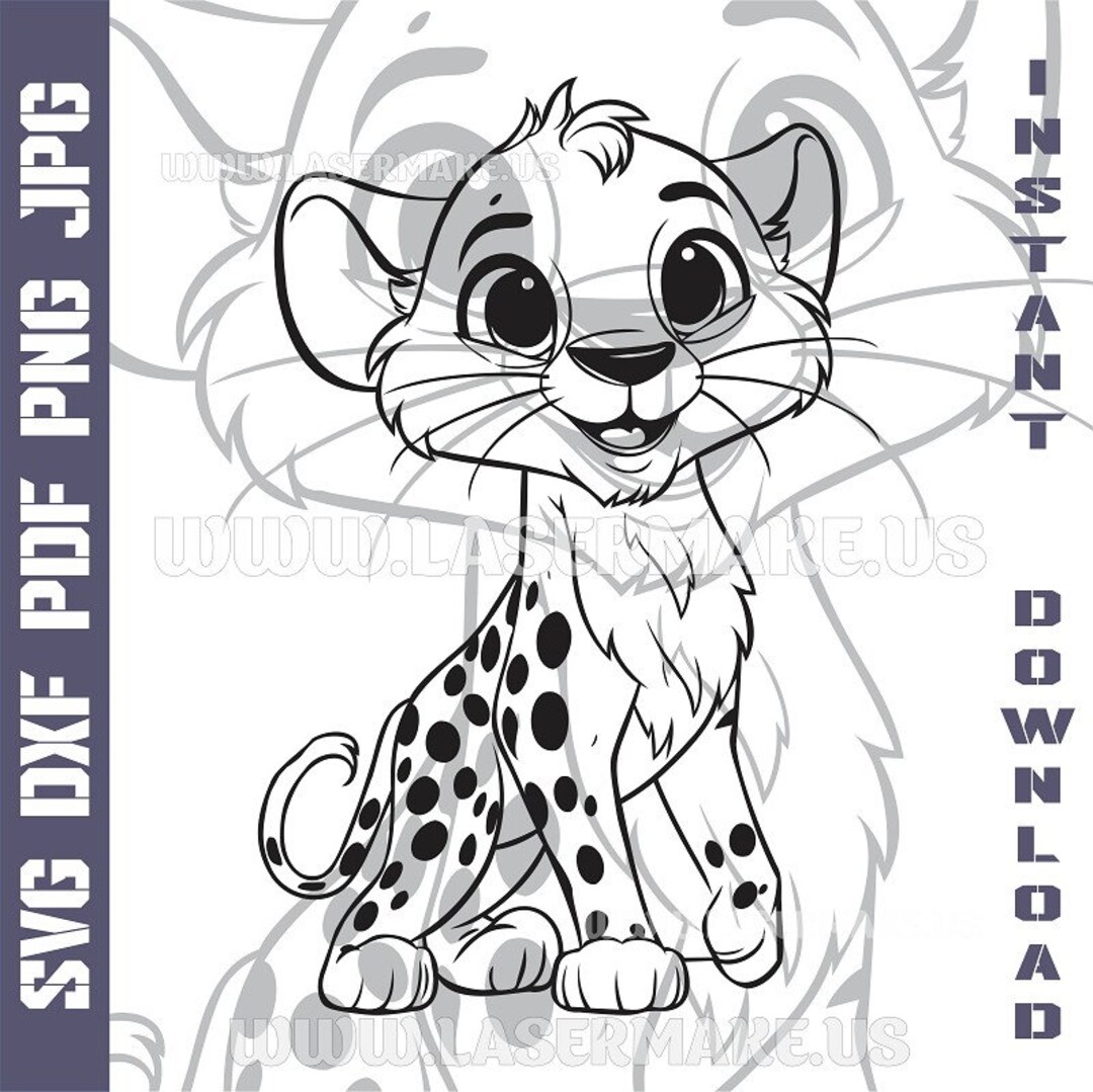 Cheetah SVG File | Cut File for Cricut | Printable Png| SVG Dxf Cut ...