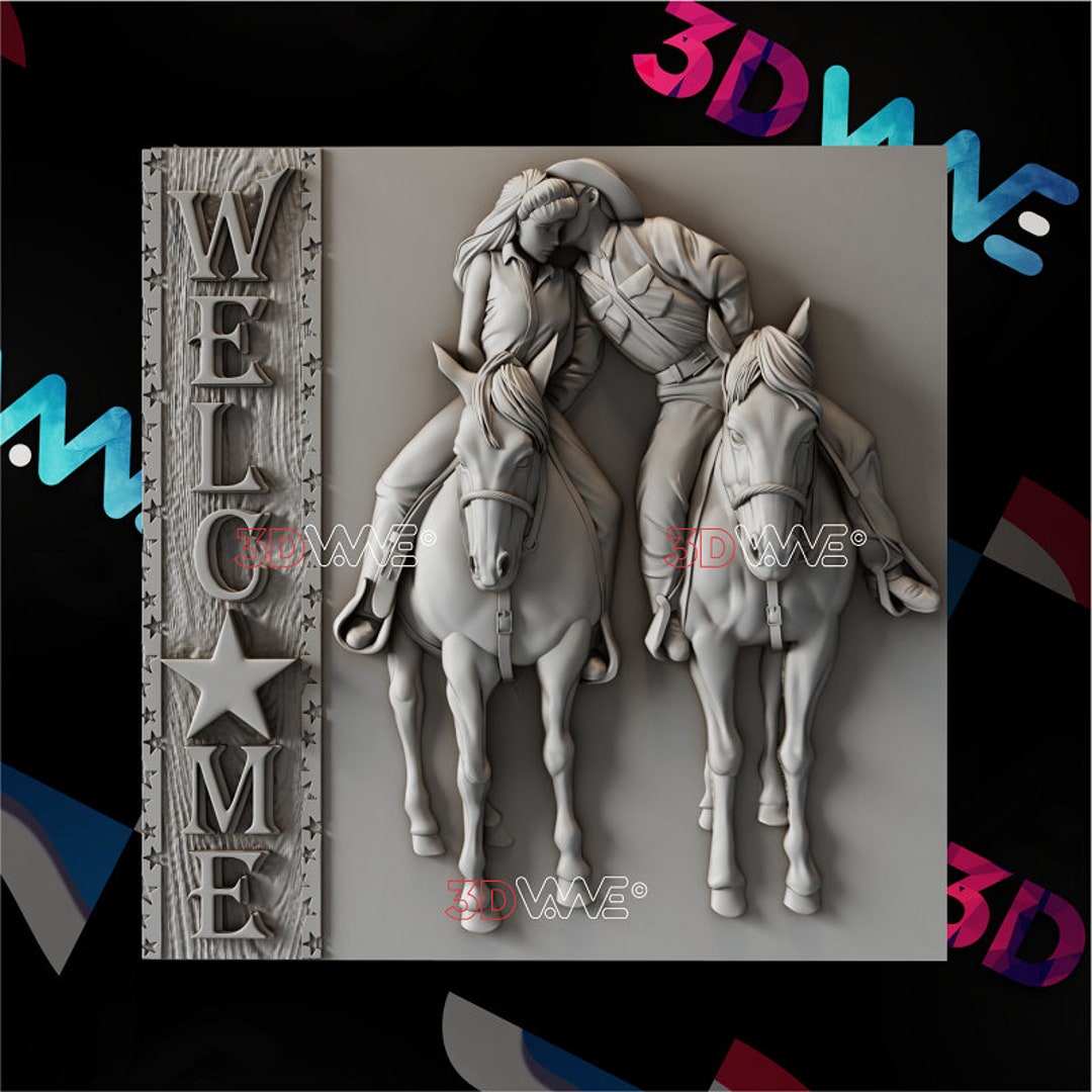 Western | Cowboy | Love | 3d Model | STL | CNC Files | Wall Decor ...