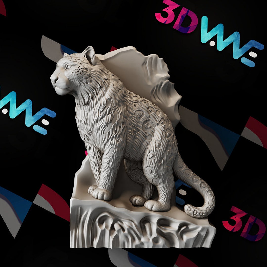 Leopard CNC 3D Model | African Animal Wall Decor (STL Digital Download ...