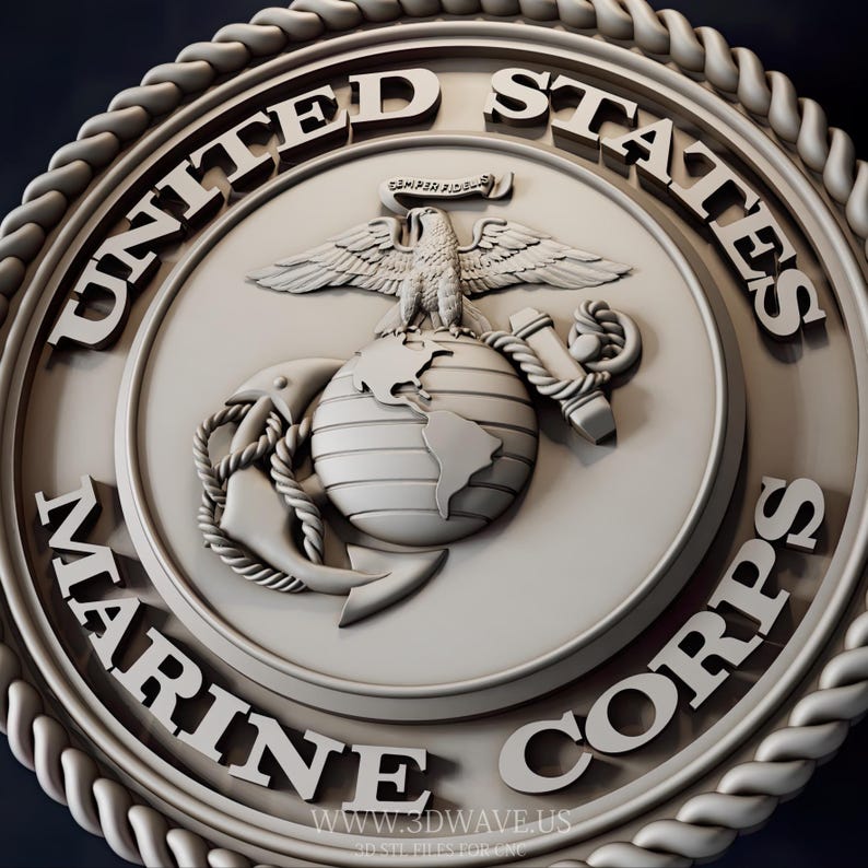 USMC Eagle CNC STL File – Marine Corps Relief for Wood Carving - Etsy