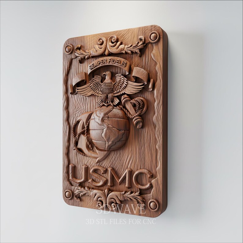 USMC Eagle Globe Anchor STL | Marine Corps 3D Model, CNC Wall Art - Etsy