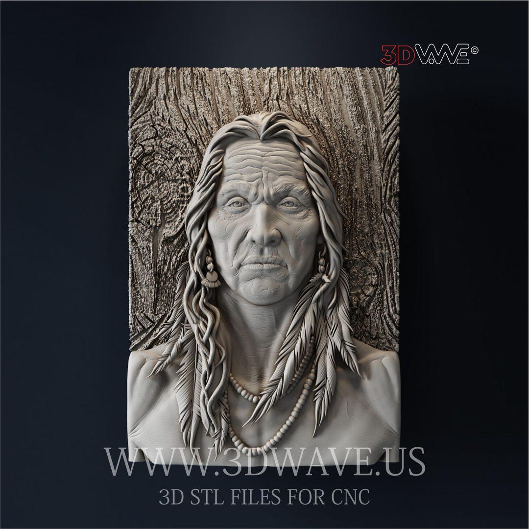 Chief 3D Model: American Native CNC STL File (digital Download) - Etsy