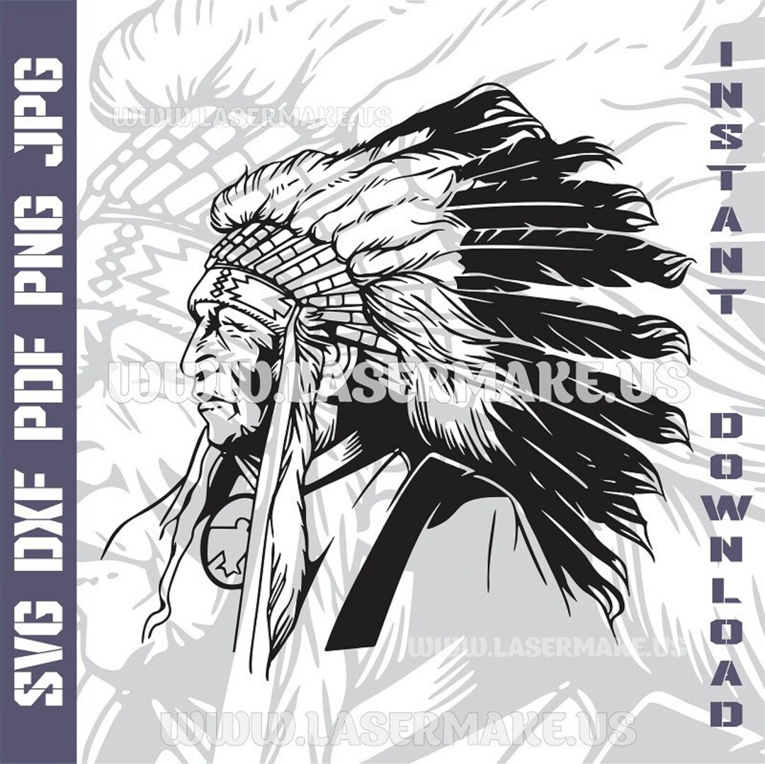 American Native SVG File | Cut File for Cricut | Printable Png| SVG Dxf ...