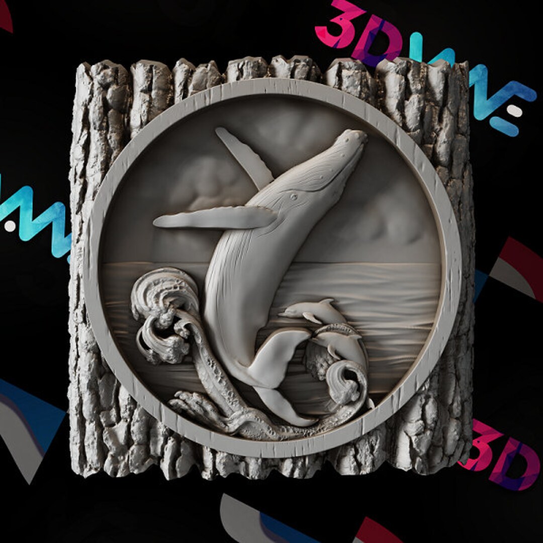 Sperm Whale 3d Stl | Sea 3d Stl | 3d Model | STL | CNC Files | Wall Decor | Wood Art | Home ...