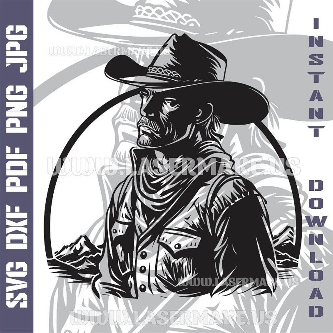 Cowboy SVG File | Cut File for Cricut | Printable Png| SVG Dxf Cut ...