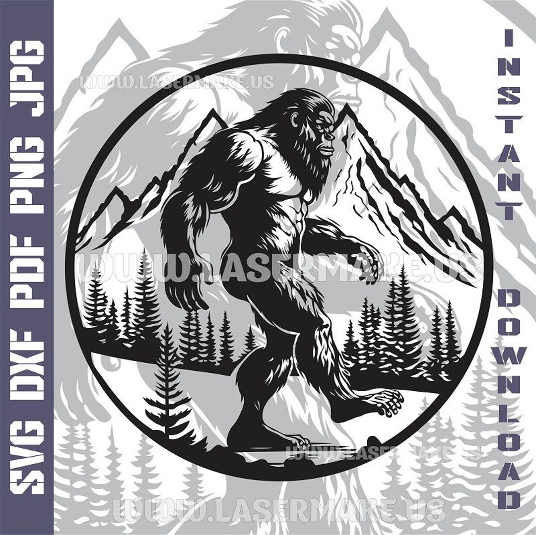 Bigfoot SVG File | Cut File for Cricut | Printable Png| SVG Dxf Cut ...