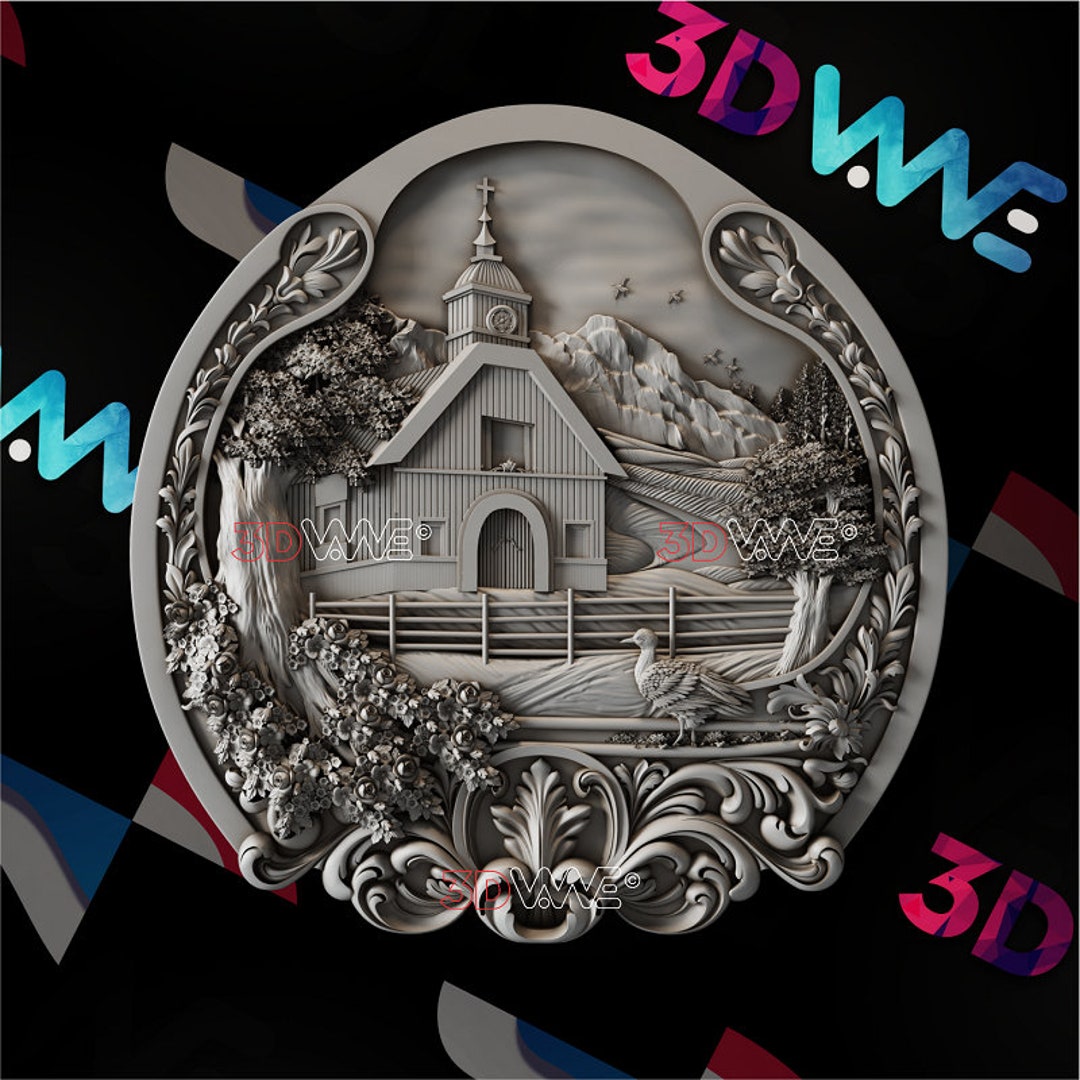 Country Scene | Western | 3d Model | STL | CNC Files | Wall Decor ...