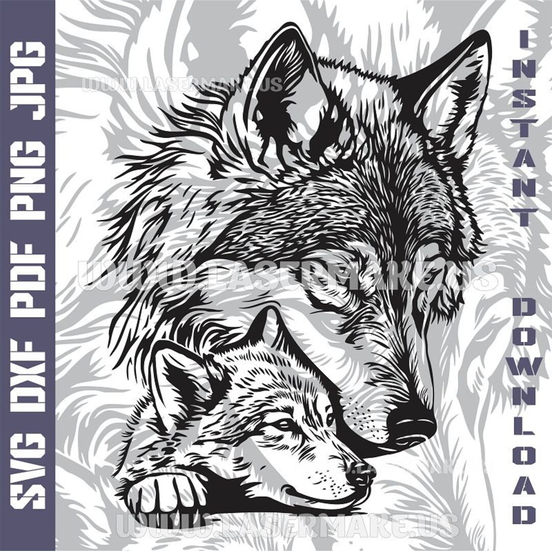 Wolves SVG File | Cut File for Cricut | Printable Png| SVG Dxf Cut ...