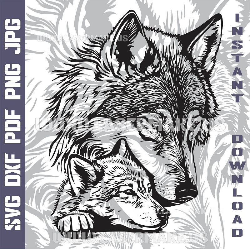 Wolves SVG File | Cut File for Cricut | Printable Png| SVG Dxf Cut ...