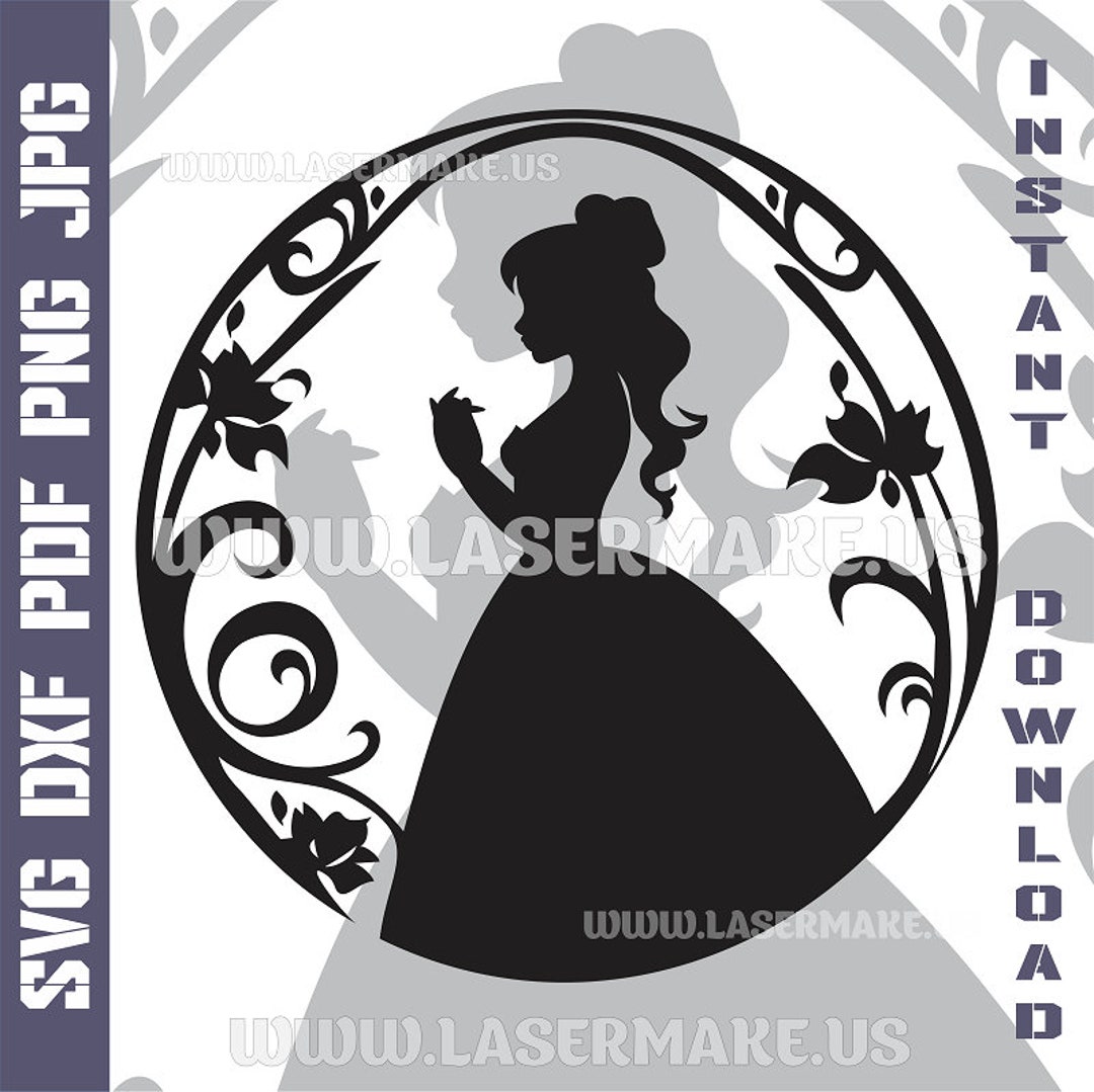 Princess SVG File | Cut File for Cricut | Printable Png| SVG Dxf Cut ...