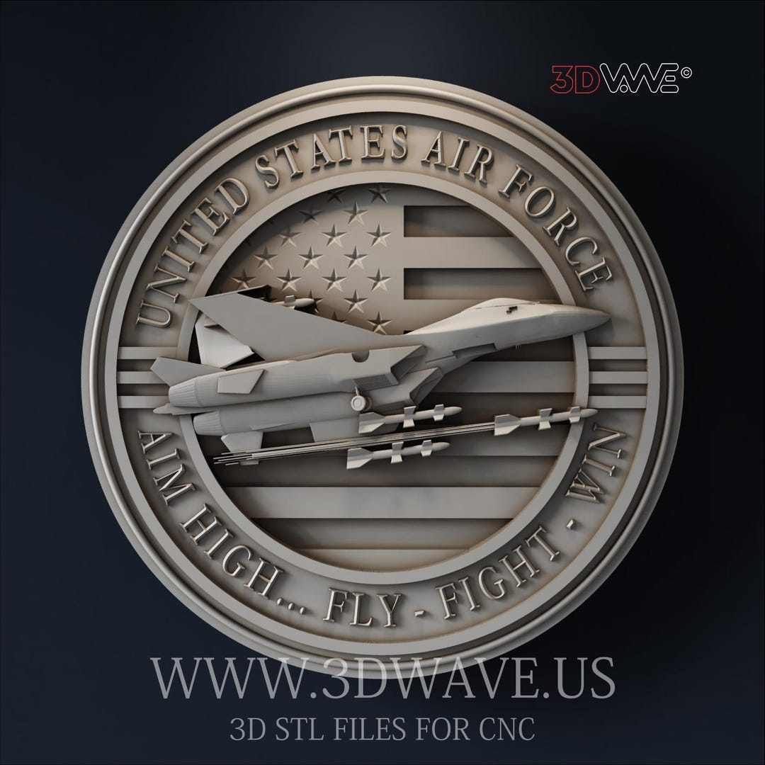 3d USAF Wall Art | Military Pilot CNC Files | STL Digital Download for ...