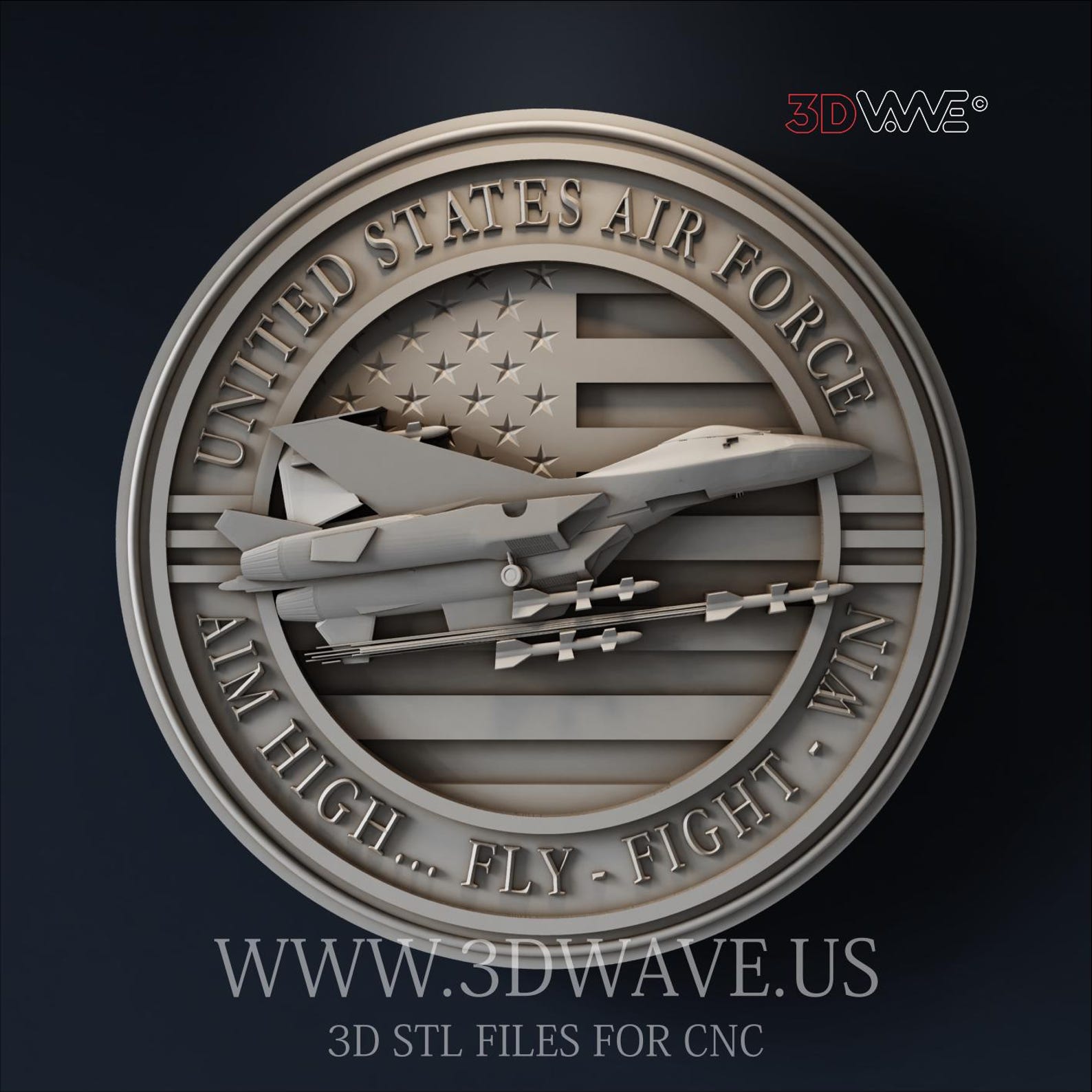 3d USAF Wall Art | Military Pilot CNC Files | STL Digital Download for ...