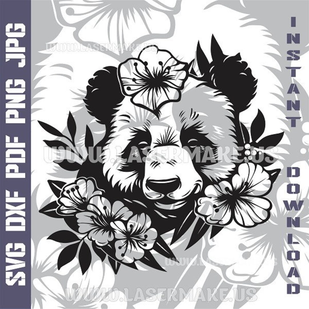 Panda SVG File | Cut File for Cricut | Printable Png| SVG Dxf Cut Files ...