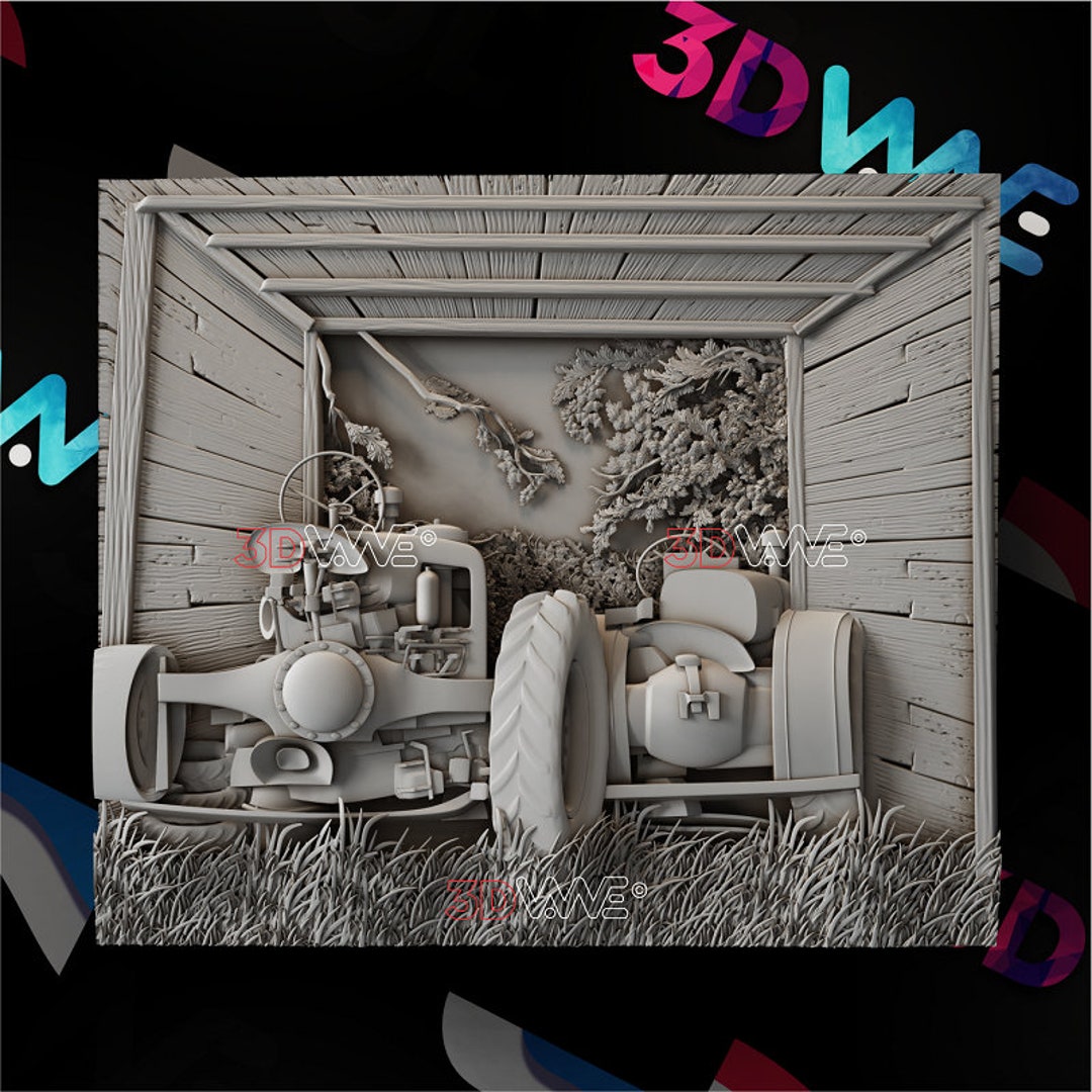 Tractor | Farm | Ranch | 3d Model | STL | CNC Files | Wall Decor | Wood ...