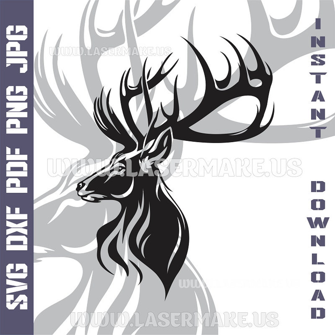 Deer SVG File | Cut File for Cricut | Printable Png| SVG Dxf Cut Files ...