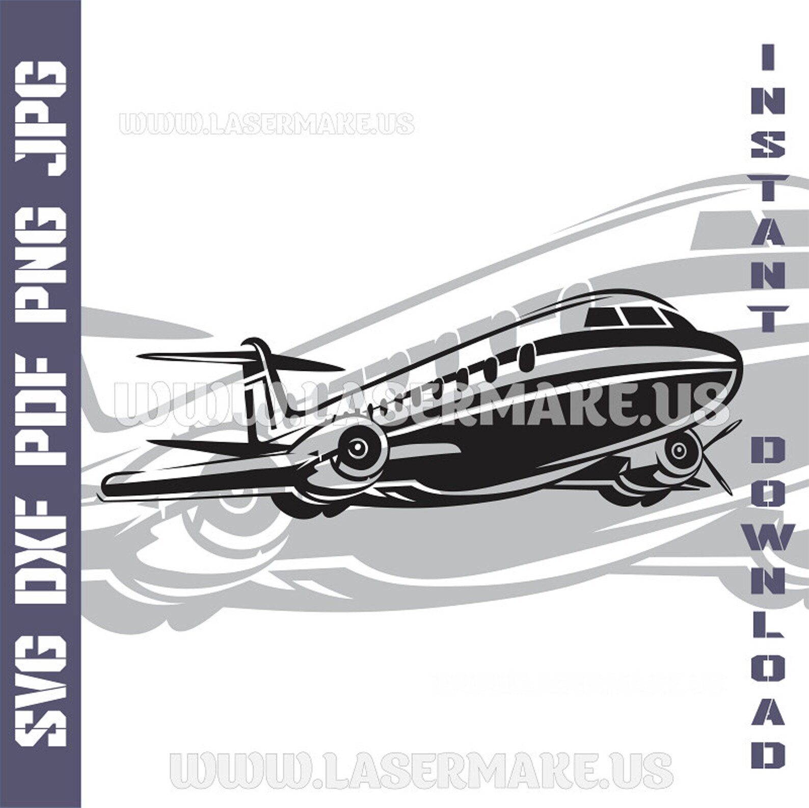 Airplane SVG File Cut File for Cricut Printable Png SVG Dxf Cut Files ...