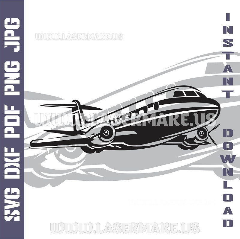 Airplane SVG File Cut File for Cricut Printable Png SVG Dxf Cut Files ...