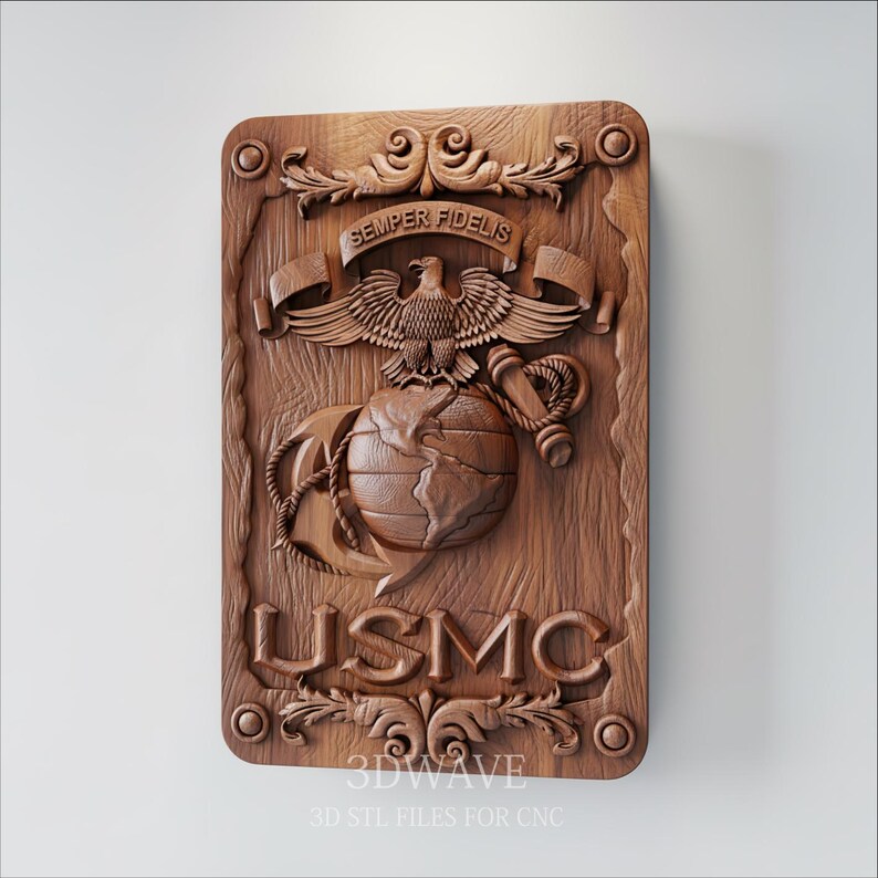USMC Eagle Globe Anchor STL | Marine Corps 3D Model, CNC Wall Art - Etsy