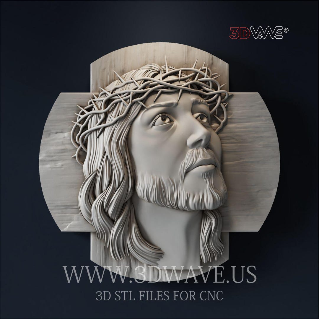 Jesus Christ 3D Model STL File: CNC Carving Template (digital Download ...