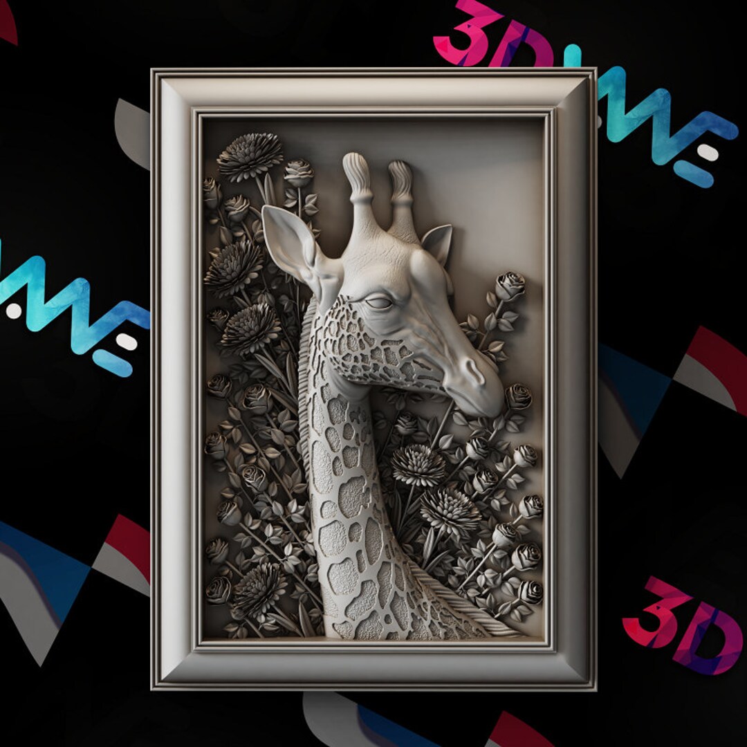Giraffe | Africa | 3d Model | STL | CNC Files | Wall Decor | Wood Art ...