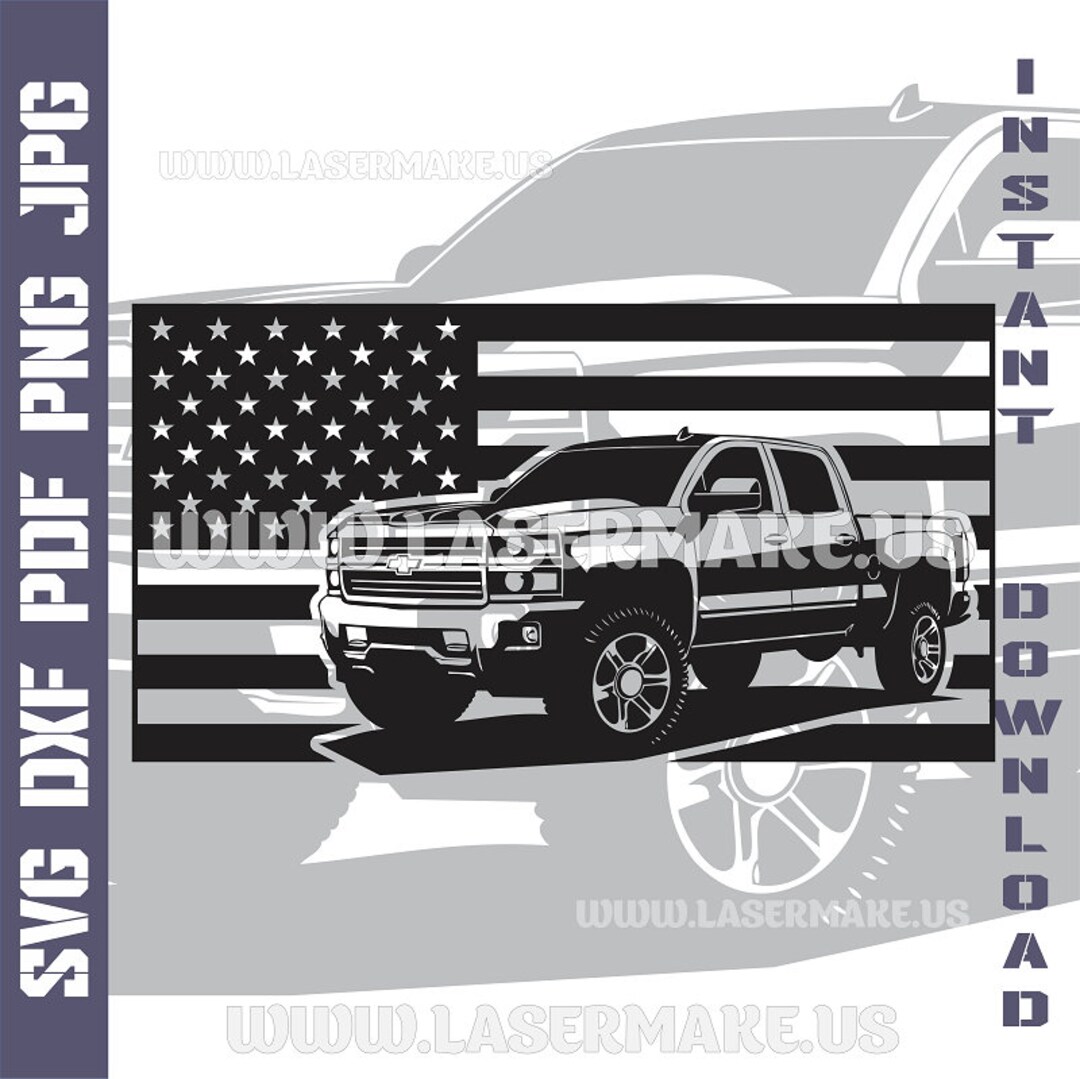 Chevrolet Silverado SVG File | Cut File for Cricut | Printable Png| SVG ...
