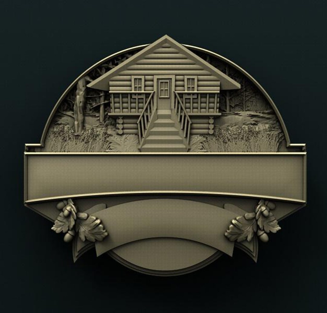 Cabin Welcome Sign 3D STL File: CNC Carving Template, Woodworking ...