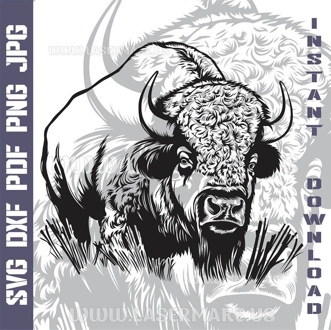 Bison SVG File | Cut File for Cricut | Printable Png| SVG Dxf Cut Files ...