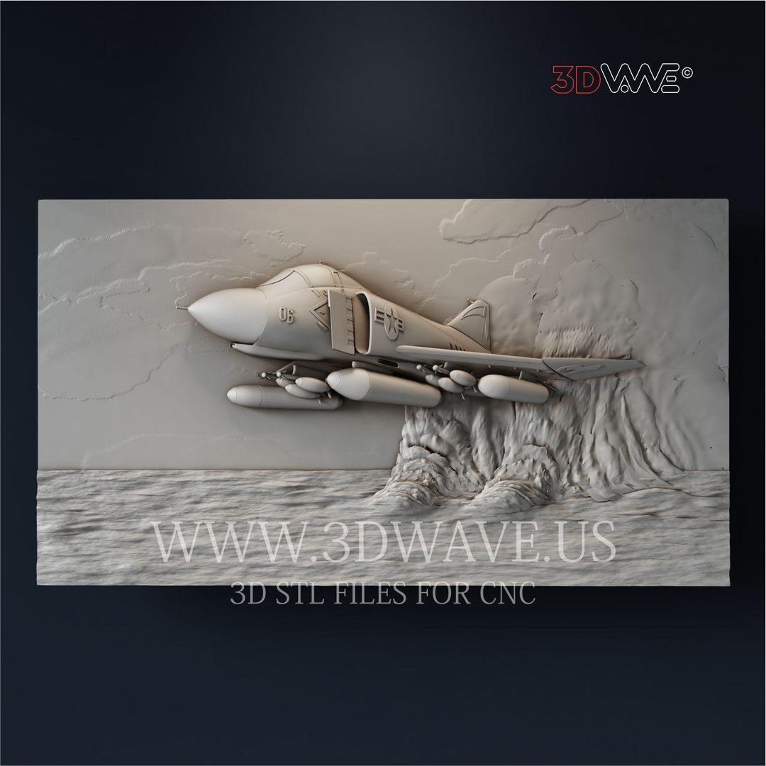 3d STL CNC Files - Airplane - Jet: CNC Router Project - Wood Wall Art ...