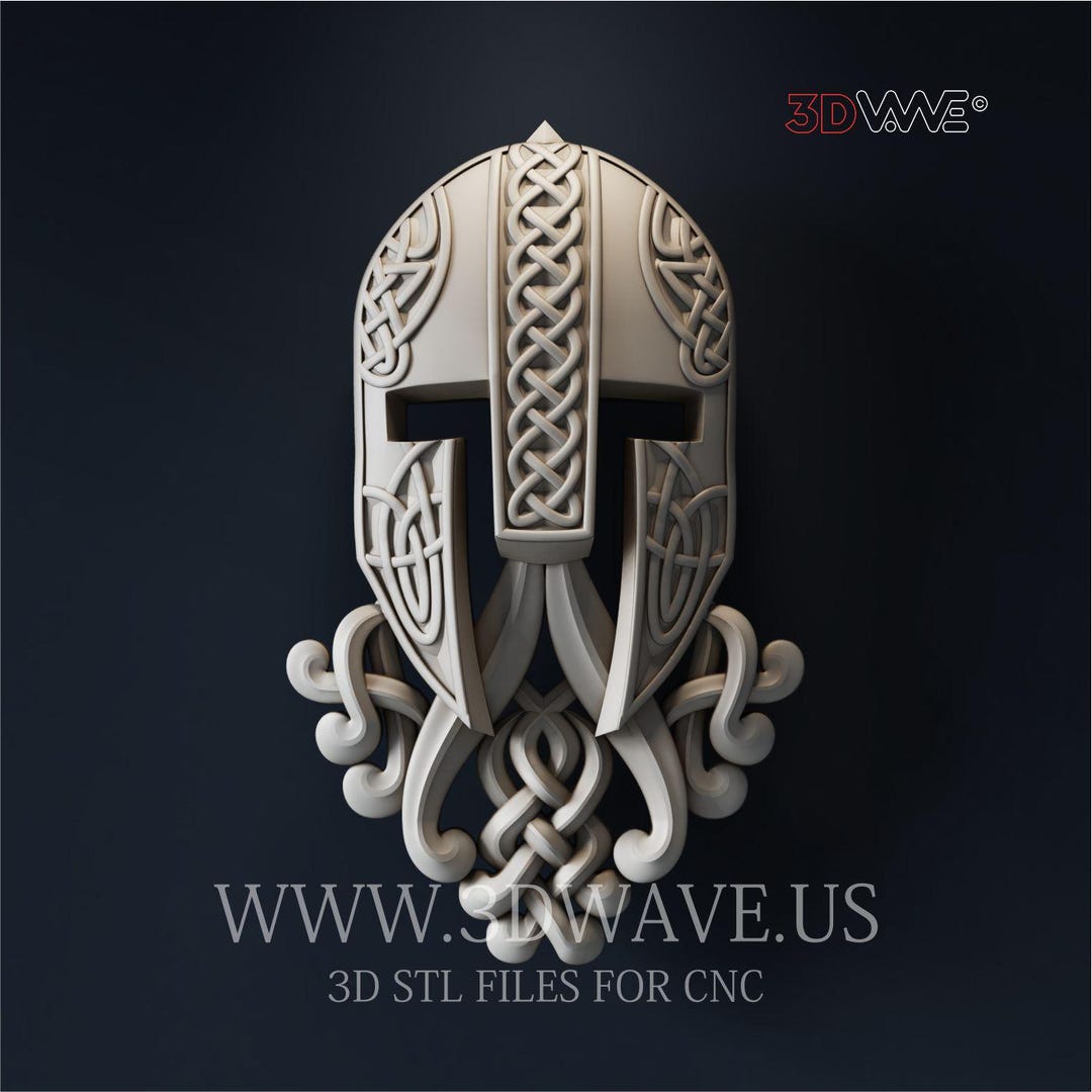 Vikings Helmet 3D STL File: CNC Carving Template (digital Files - Etsy
