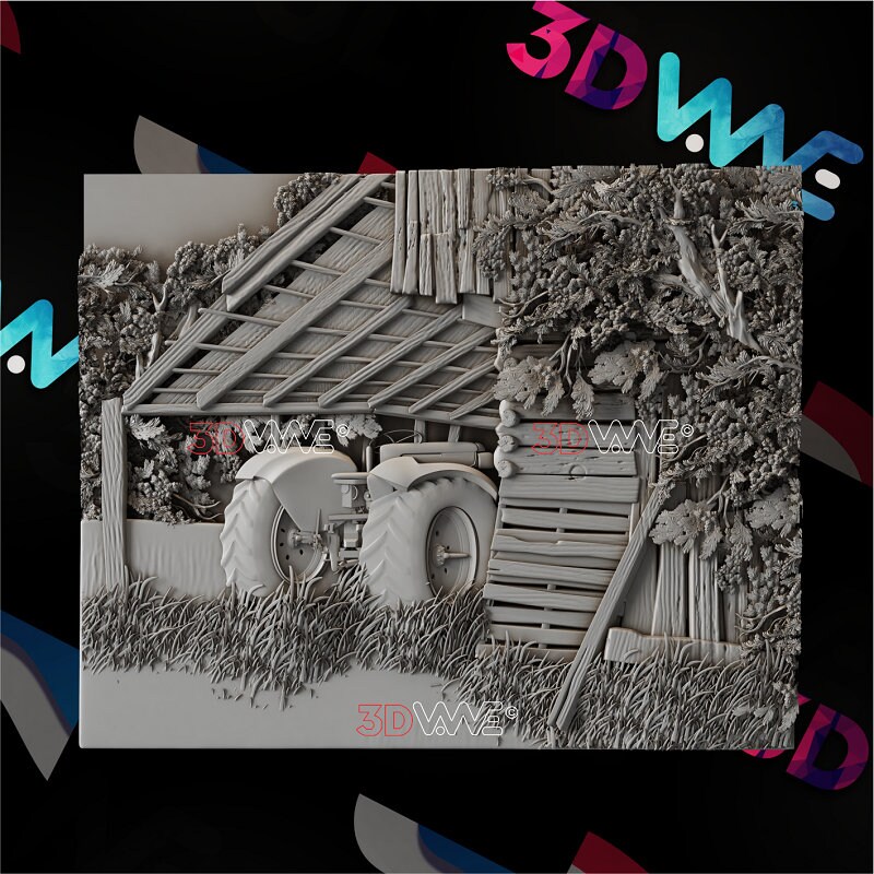 Tractor| Farm | Ranch | 3d Model | STL | CNC Files | Wall Decor | Wood ...