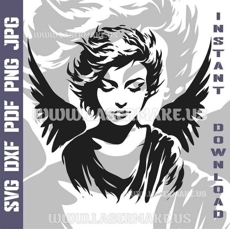 Angel SVG File Cut File for Cricut Printable Png SVG Dxf Cut Files ...