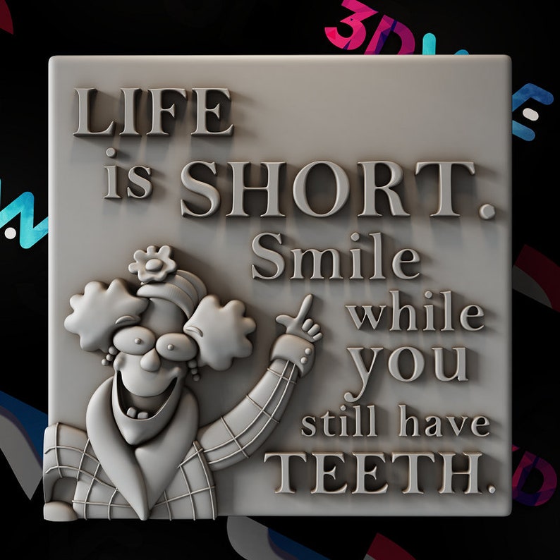 Funny Sign 3d Stl Kitchen Sign 3d Model STL CNC Files Wall Decor Wood ...