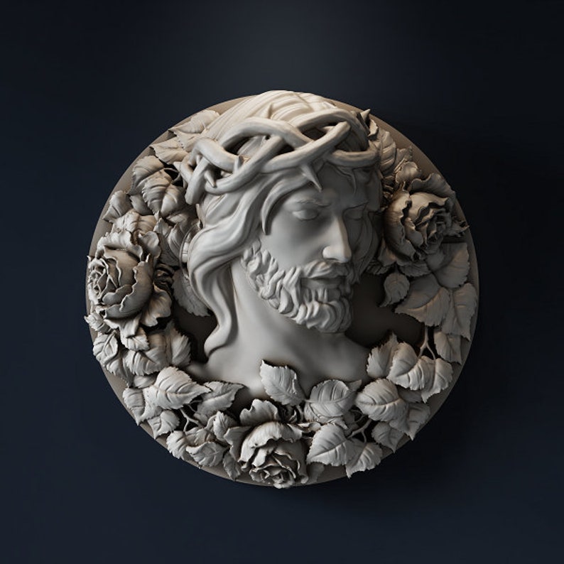 Jesus 3d Stl 3d Model STL CNC Files Wall Decor Wood Art Home Decor DIY ...